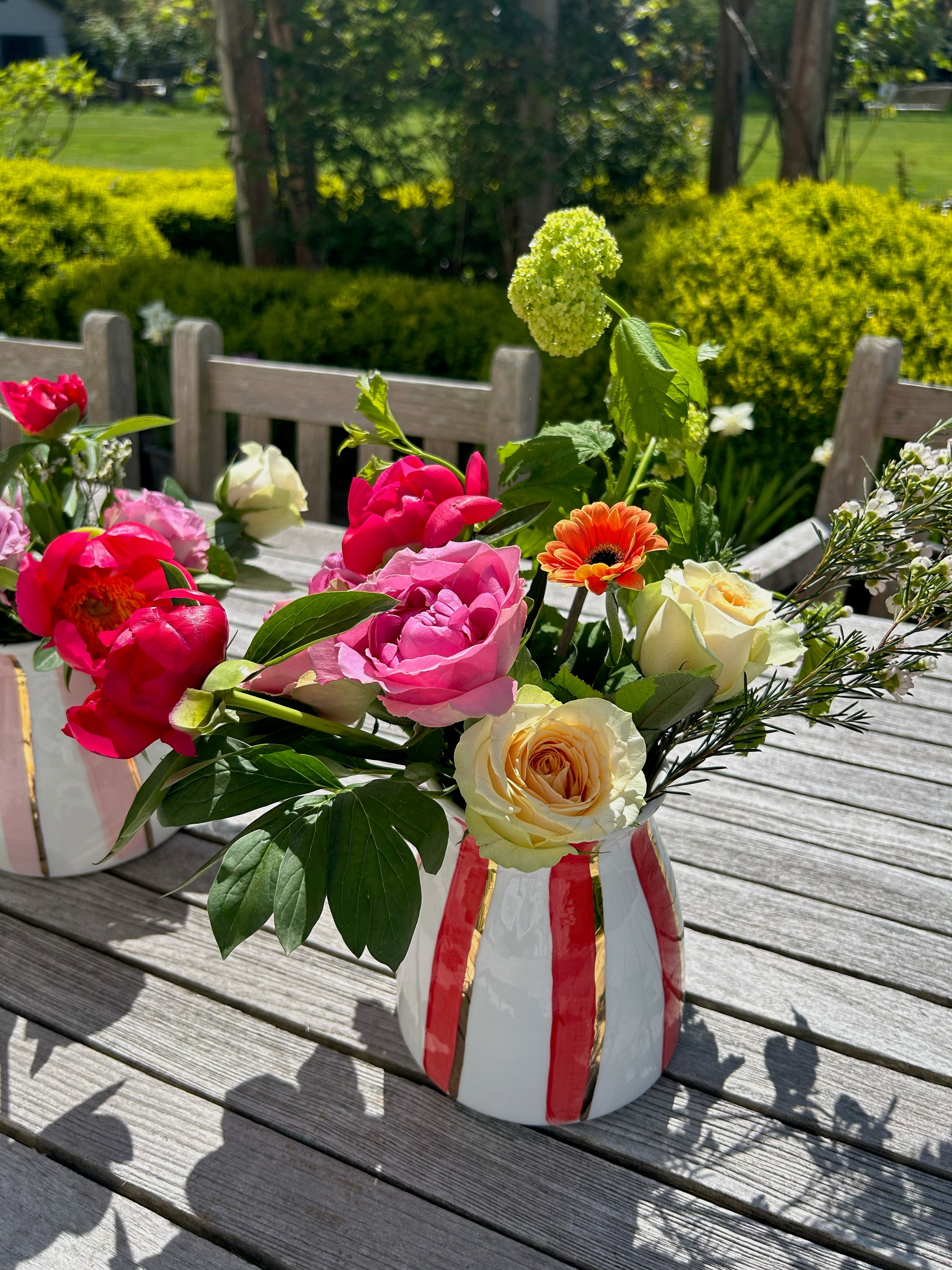 Red Stripe Vase – Jayne Redmond Bespoke